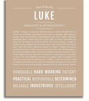 Luke | Name Art Print – Name Stories