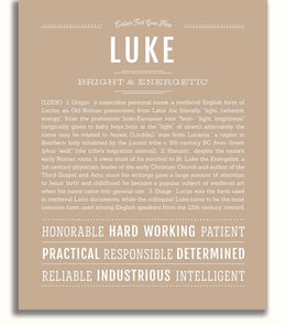 Luke | Name Art Print – Name Stories