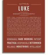 Luke | Name Art Print – Name Stories