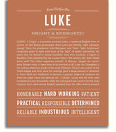 Luke | Name Art Print – Name Stories