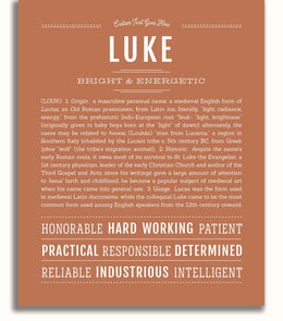 Luke | Name Art Print – Name Stories