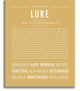 Luke | Name Art Print – Name Stories