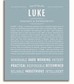 Luke | Name Art Print – Name Stories