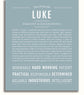 Luke Personalized Name Meaning Art Prints – Name Stories