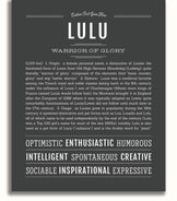 Lulu | Name Art Print – Name Stories
