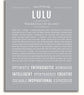 Lulu | Name Art Print – Name Stories