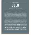 Lulu | Name Art Print – Name Stories