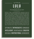 Lulu | Name Art Print – Name Stories
