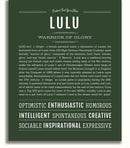 Lulu | Name Art Print – Name Stories