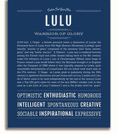 Lulu | Name Art Print – Name Stories