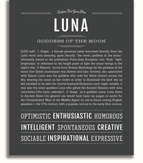Luna | Name Art Print – Name Stories