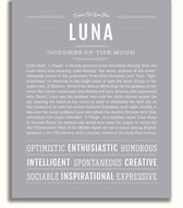 Luna | Name Art Print – Name Stories