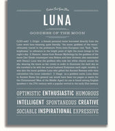 Luna | Name Art Print – Name Stories