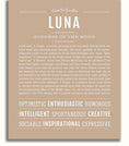 Luna | Name Art Print – Name Stories