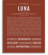 Luna | Name Art Print – Name Stories