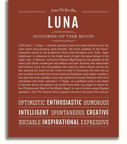Luna | Name Art Print – Name Stories