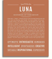 Luna | Name Art Print – Name Stories