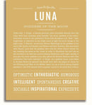 Luna | Name Art Print – Name Stories