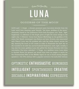 Luna | Name Art Print – Name Stories