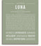 Luna Personalized Name Meaning Art Prints – Name Stories