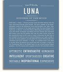 Luna | Name Art Print – Name Stories