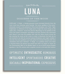 Luna | Name Art Print – Name Stories
