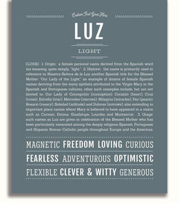 Luz | Name Art Print – Name Stories