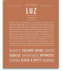 Luz | Name Art Print – Name Stories