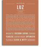 Luz | Name Art Print – Name Stories