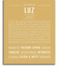 Luz | Name Art Print – Name Stories