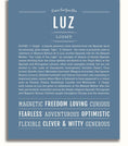 Luz | Name Art Print – Name Stories