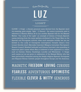 Luz | Name Art Print – Name Stories