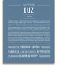Luz | Name Art Print – Name Stories