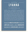 Lyanna Personalized Name Meaning Art Prints – Name Stories
