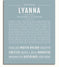 Lyanna | Name Art Print – Name Stories