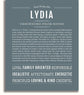 Lydia | Name Art Print – Name Stories