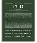 Lydia | Name Art Print – Name Stories