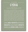 Lydia | Name Art Print – Name Stories