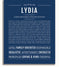 Lydia | Name Art Print – Name Stories
