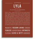 Lyla Personalized Name Meaning Art Prints – Name Stories
