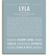 Lyla | Name Art Print – Name Stories