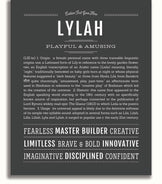 Lylah | Name Art Print – Name Stories