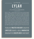 Lylah Personalized Name Meaning Art Prints – Name Stories