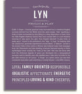 Lyn | Name Art Print – Name Stories
