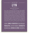 Lyn Personalized Name Meaning Art Prints – Name Stories