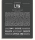 Lyn Personalized Name Meaning Art Prints – Name Stories