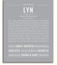 Lyn Personalized Name Meaning Art Prints – Name Stories