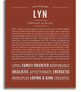 Lyn | Name Art Print – Name Stories