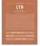Lyn | Name Art Print – Name Stories