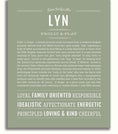 Lyn | Name Art Print – Name Stories